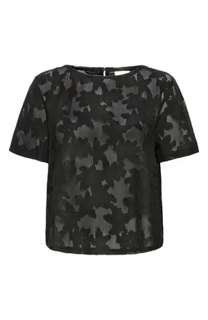 ICHI Short Sleeve Lace Shirt