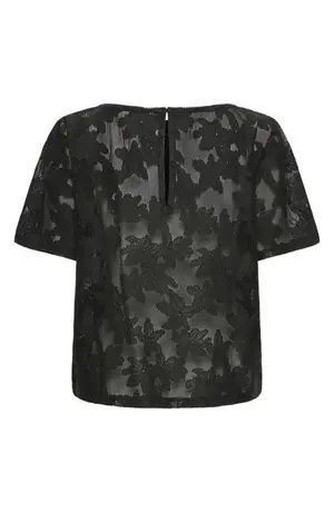 ICHI Short Sleeve Lace Shirt