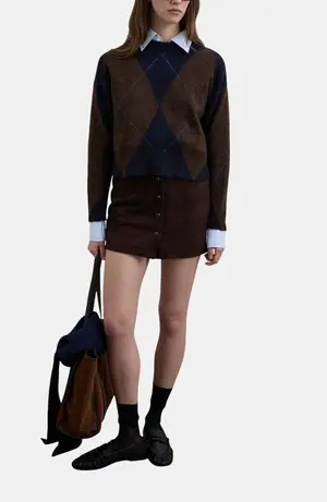 SCALPERS Suede Midi Skirt
