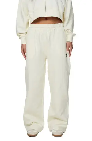 GOOD FOR NOTHING Straight Leg Halftone Joggers - Ivory