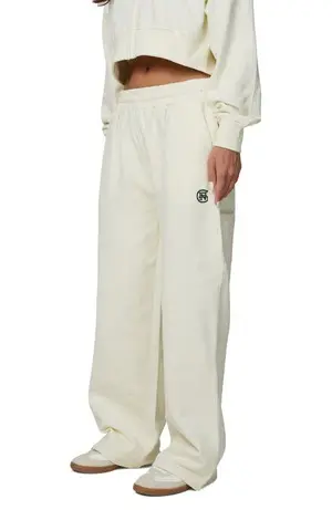 GOOD FOR NOTHING Straight Leg Halftone Joggers - Ivory
