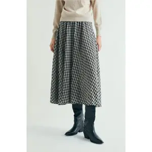 SCALPERS Plaid Midi Skirt - Pinkcheck