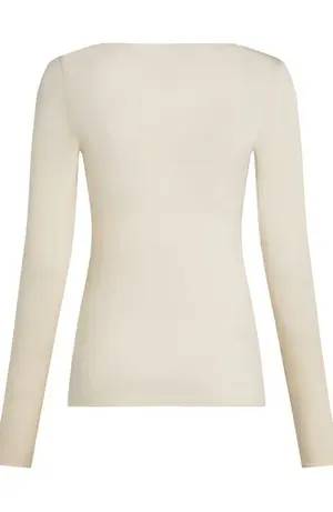 Hunkemoller Cashmere Blend Boatneck Shirt - Whitecap Gray
