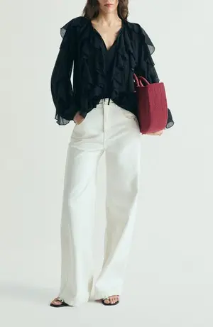 SCALPERS Ruffled Cotton Blouse