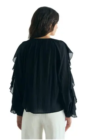 SCALPERS Ruffled Cotton Blouse