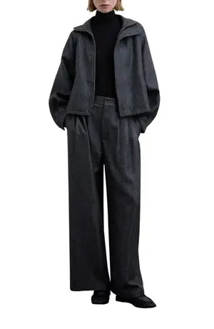 SCALPERS Herringbone Pleated Trousers