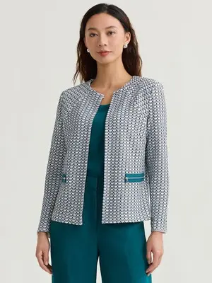 Misook Basketweave Knit Jacket