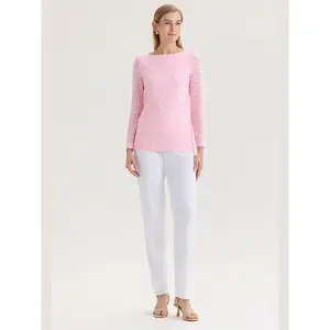 Misook Tonal Burnout Soft Knit Tunic
