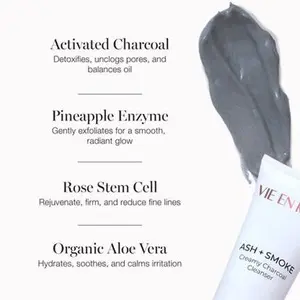 VIE EN ROSE Ash + Smoke Creamy Charcoal Cleanser