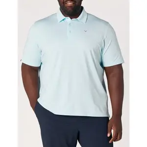 CALLAWAY Big & Tall Heathered Jacquard Polo Shirt - Atomizer Heather