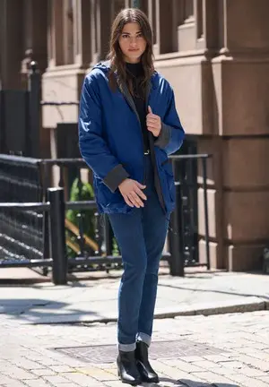 ROAMAN'S Hooded Fleece-lined Nylon Jacket - Midnight Violet