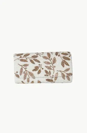 ISLAND TO EAST SIDE Vine Medium Structured Bag - White/champagne