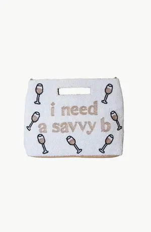 ISLAND TO EAST SIDE Handle Pouch - White