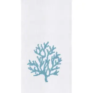 C&F HOME Coral 100% Cotton Flour Sack Dishtowel - Blue