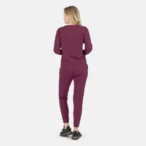 LEZAT Tegan Organic Cotton Long Sleeve Pullover - Brick