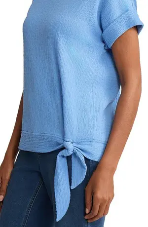 Jones New York Textured Dolman Top - Blue Horizon