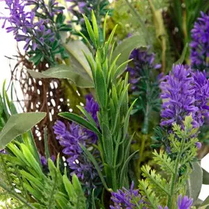 NORTHLIGHT Lavender And Spring Foliage Artificial Floral Wreath24