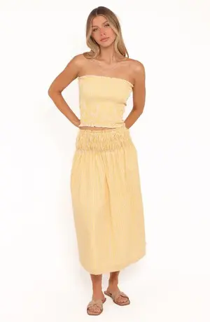 PETAL & PUP Salome Stripe Smocked Tube Top