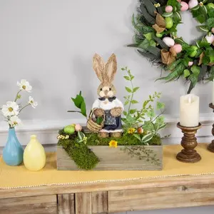 NORTHLIGHT Boxed Garden Arrangement With Bunny Easter Decoration17.25