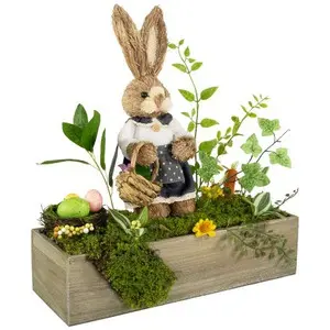 NORTHLIGHT Boxed Garden Arrangement With Bunny Easter Decoration17.25