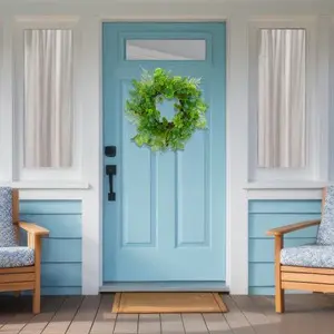 NORTHLIGHT Maidenhair Fern And Foliage Spring Wreath 24-inch