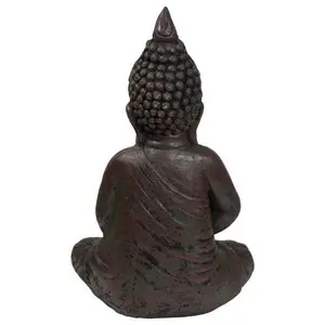 NORTHLIGHT 17.5" Dark Meditating Buddha Outdoor Garden Statue