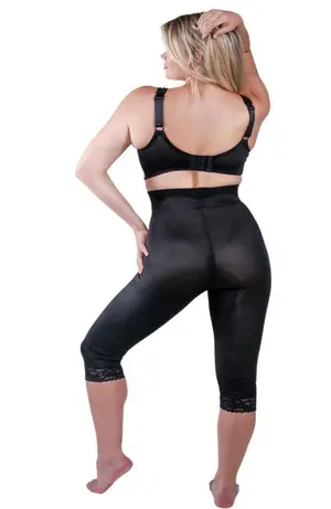 RAGO High Waist Capri Pant Liner With Tummy Control - Black