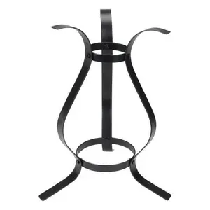 NORTHLIGHT 12" Curved Outdoor Patio Garden Gazing Ball Stand - Black