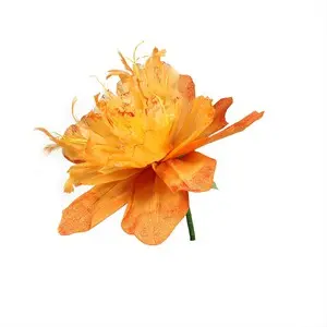 NORTHLIGHT 26" And Green Spring Floral Artificial Craft Stem - Orange