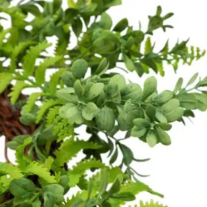 NORTHLIGHT Fern Leaf Artificial Springtime Wreath18"