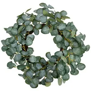 NORTHLIGHT Eucalyptus Leaves Artificial Botanical Spring Wreath20 - Green