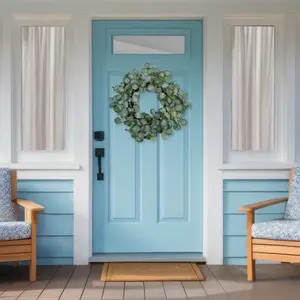 NORTHLIGHT Eucalyptus Leaves Artificial Botanical Spring Wreath20