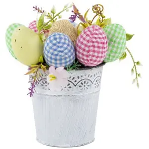 NORTHLIGHT Easter Egg Spring Potted Floral Arrangement7