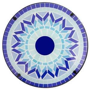 NORTHLIGHT 19" Sun Mosaic Glass Patio Side Table