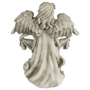 NORTHLIGHT 18.5" Serene Angel Bird Feeder Outdoor Garden Statue
