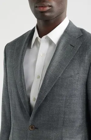 Canali Slub Wool & Silk Blend Sport Coat