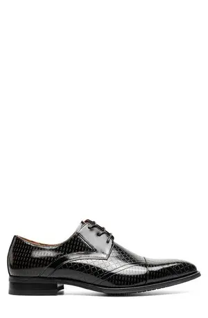 STACY ADAMS Hobson Cap-toe Derby - Black