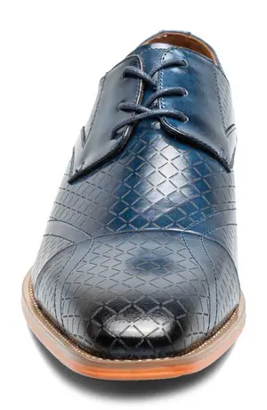 STACY ADAMS Hobson Cap-toe Derby - Blue