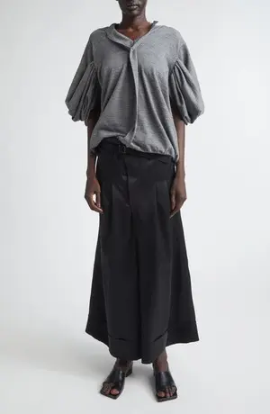 Junya Watanabe Fine Gauge Worsted Wool Jersey Sweater - Top Gray