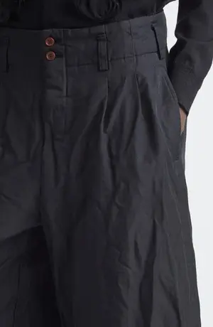 Comme Des Garçons Crinkled Twill Wide-leg Pants