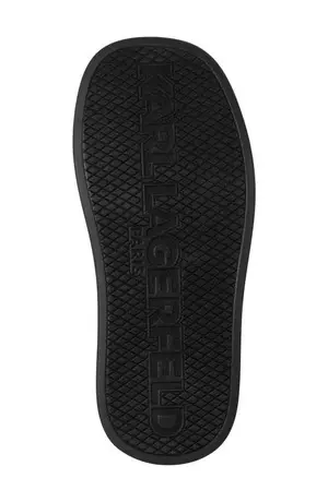 Karl Lagerfeld Paris Opal Bonjour Platform Slide Sandal - Black