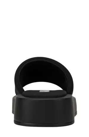 Karl Lagerfeld Paris Opal Bonjour Platform Slide Sandal - Black