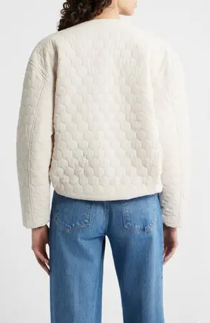 ILSE JACOBSEN Honeycomb Quilted Bomber Jacket