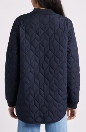 ILSE JACOBSEN Art Quilted Coat - Dark Indigo
