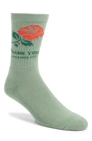 MARKET Rose Crew Socks - Sage