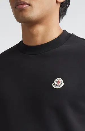Moncler Logo Patch Fleece Sweatshirt - Black