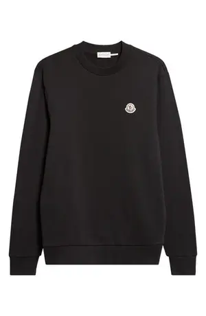 Moncler Logo Patch Fleece Sweatshirt - Black