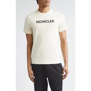 Moncler Logo Patch Graphic T-shirt - Ivory