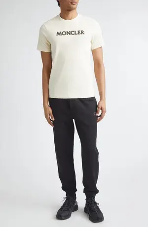 Moncler Logo Patch Graphic T-shirt - Ivory