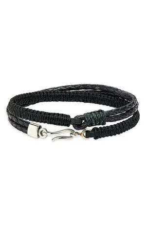 Caputo & Co Double Wrapped Braided Bracelet - Black